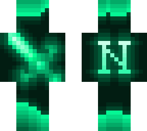 =THE NEON SWORD= - Pixel Art Contest | Minecraft Skin