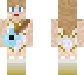 eras tour Taylor Swift lover gold bodysuit with guitar | Minecraft Skin