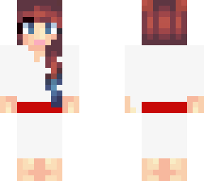 Karate girl with a red belt | Minecraft Skin