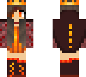 Nether dragon girl | Minecraft Skin