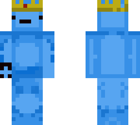 Blue Blob With Crown (Original Skin) | Minecraft Skin