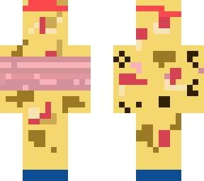 pizza with hat and blue sliders | Minecraft Skin