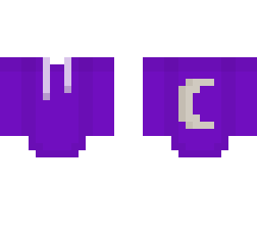 Purple Crescent Moon Hoodie - Template | Minecraft Skin