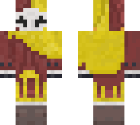 Jester yellow and dark-red v2 | Minecraft Skin