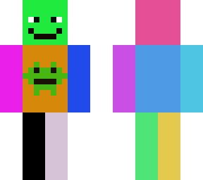 colourful frog man | Minecraft Skin