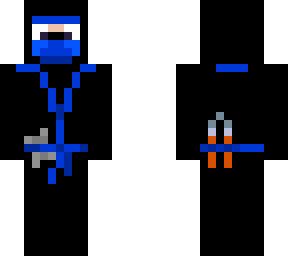 blue ninja (with nunchucks and star) | Minecraft Skin