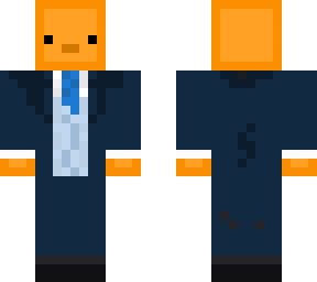 orange man blue suit | Minecraft Skin
