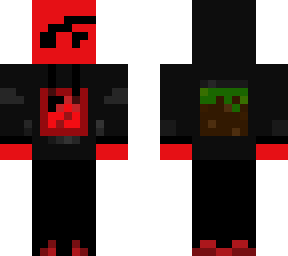 Red allay hoodie with patch | Minecraft Skin