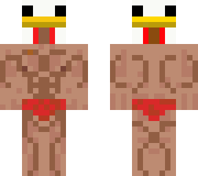buff human chicken in Speedos | Minecraft Skin