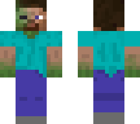 Half Zombie Steve (Alpha Steve) | Minecraft Skin