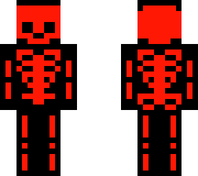 red skeleton | Minecraft Skin