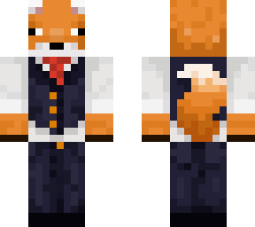 Cute Fox in Suite | Minecraft Skin