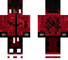 red spiderman with a tech fleece | Minecraft Skin