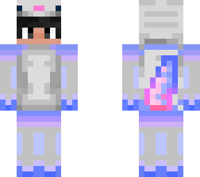 Gray axolotl | Minecraft Skin