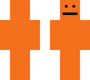 Straight face orange | Minecraft Skin