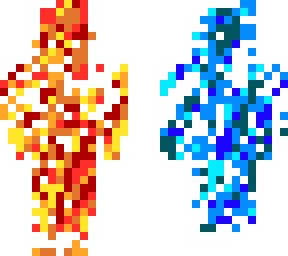 fire and water | Minecraft Skin