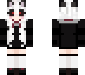 Wednesday inspired demon girl | Minecraft Skin