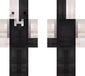 Axolotl in black and white | Minecraft Skin