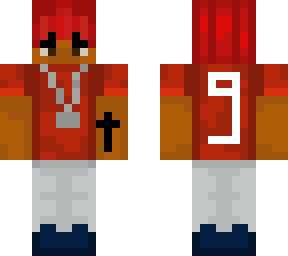 Black male with red clothes | Minecraft Skin