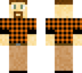 Orange lumberjack 2 | Minecraft Skin