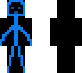 Stickman blue for and black | Minecraft Skin