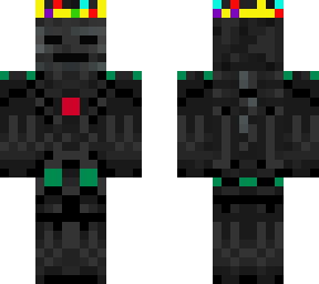green skeleton with crown | Minecraft Skin