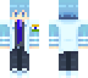 Blue Stylish Anime Boy | Minecraft Skin