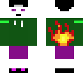Purple Fire Panda | Minecraft Skin