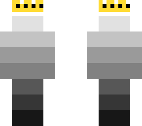 Gradient White to black Crown | Minecraft Skin