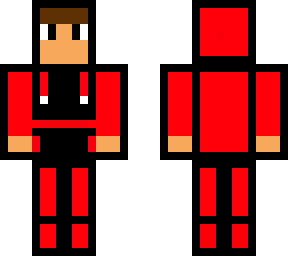 red and black hoodie dude | Minecraft Skin