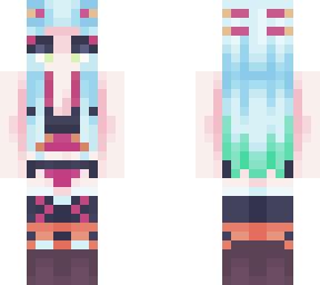 demon slayer gyutaro | Minecraft Skins