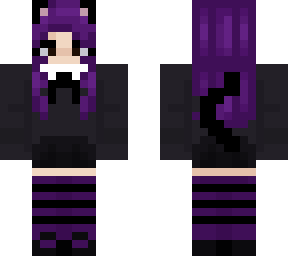 Purple cat girl | Minecraft Skin