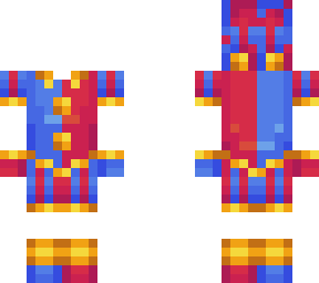 Pomni outfit base | Slim | Minecraft Skin