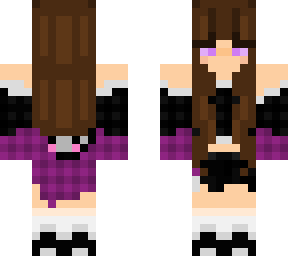 checker pattern girl | Minecraft Skin