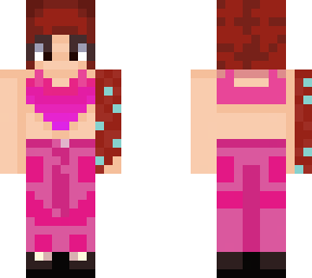 Hanni New Jeans Pink Heart Outifit | Minecraft Skin
