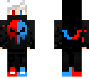 Blue And Red Emo Boy | Minecraft Skin