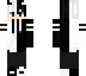 Devil boy black and white | Minecraft Skin