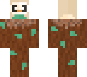 Rowlet siting on a tree | Minecraft Skin