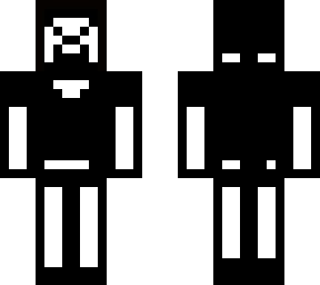 Cartoon Steve (Black And White) | Minecraft Skin