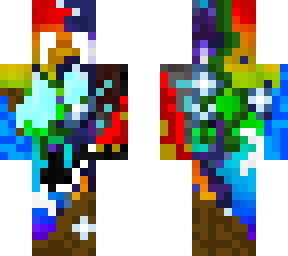 rainbow galaxy Void avaritia | Minecraft Skin