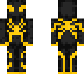 ~Yellow Stealth Yellow and Black Spiderman~ | Minecraft Skin