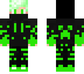 green and black boy | Minecraft Skin