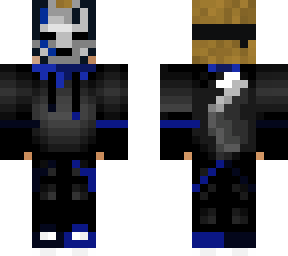 Light blue Dark blue Wolf boy | Overwolfed | Minecraft Skin