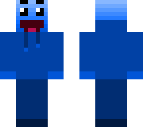 Geometry Dash easy difficulty face as a Minecraft skin | Minecraft Skin