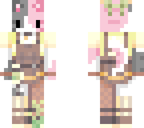 Pink calico cat potion skin | Minecraft Skin