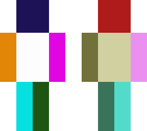 normal character but every part is a diffrent color | Minecraft Skin