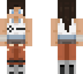 Chell - Portal 2 (UPDATED) | Minecraft Skin