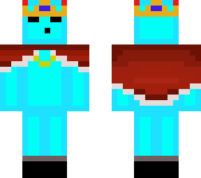 Cyan Slime King Christmas Edition | Minecraft Skin