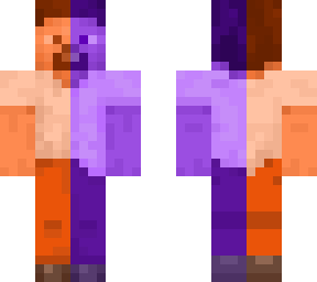 Purple & Orange Steve | Minecraft Skin