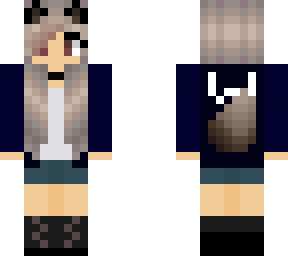 Wolf Girl made by grrrrrrrrrrrrrr | Minecraft Skin